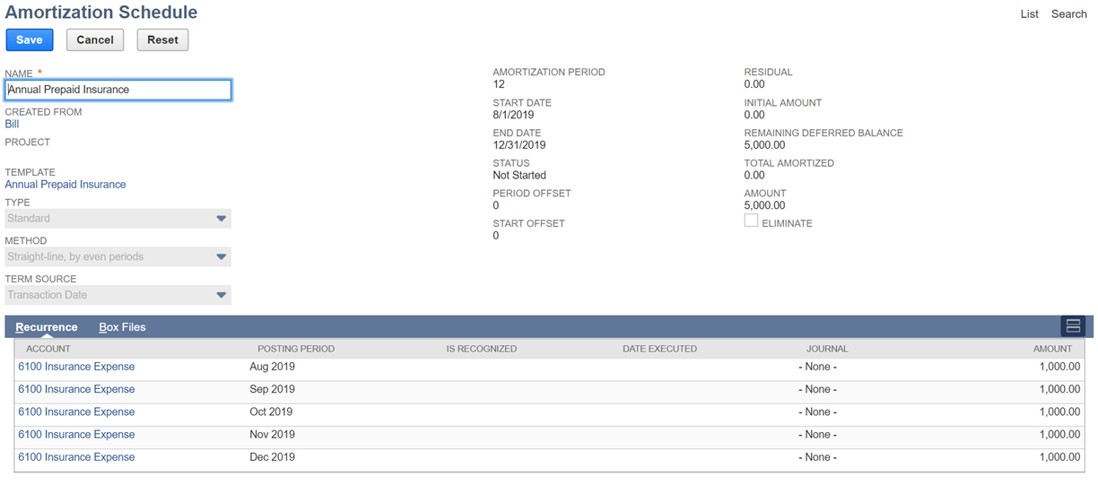 Editing Amortization Schedules – NetSuite Archives
